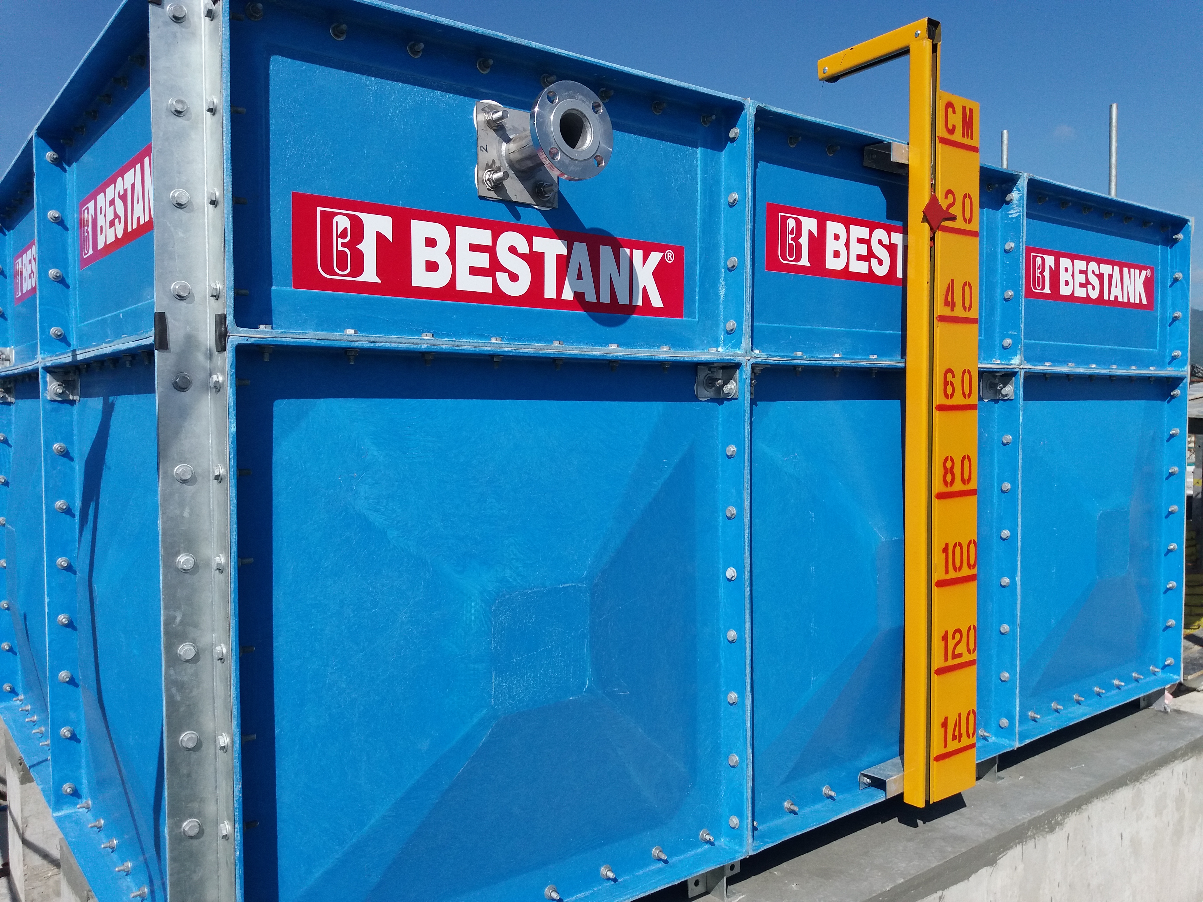 22,500 liters Bestank FRP Modular Storage Tank installed at Build Comm ...