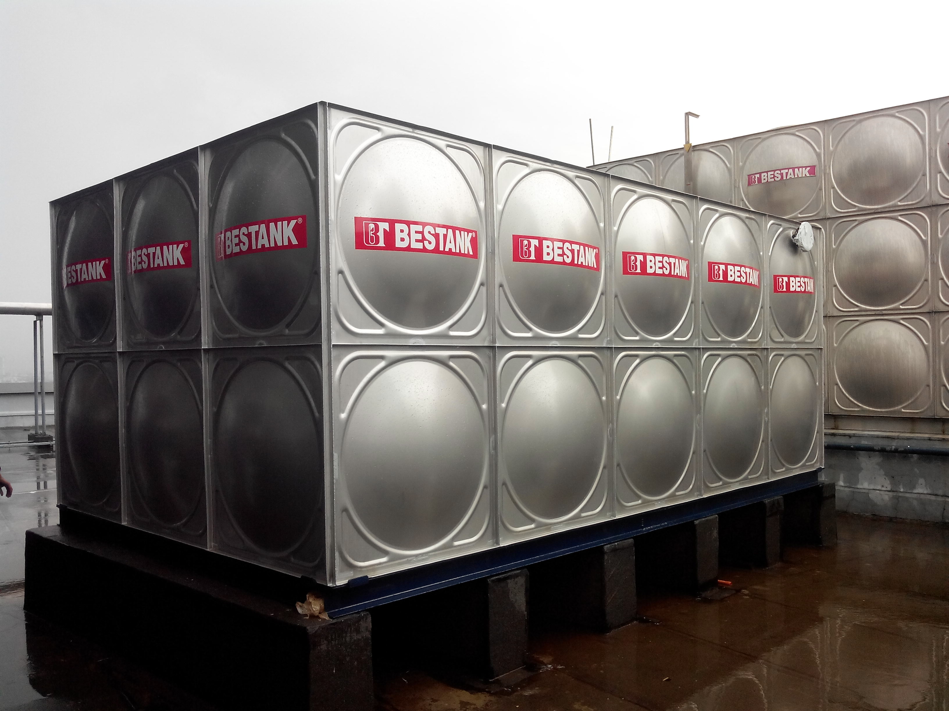 30,000 liters Bestank Stainless Steel Modular Storage Tank installed at ...